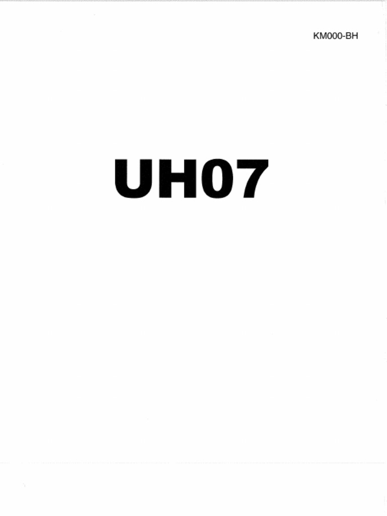 Uh07 Service Manual | PDF