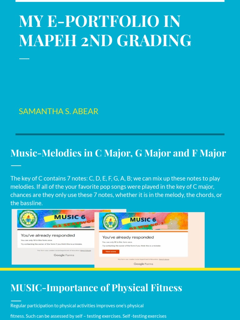 My E-Portfolio in Mapeh 2ND Grading | PDF