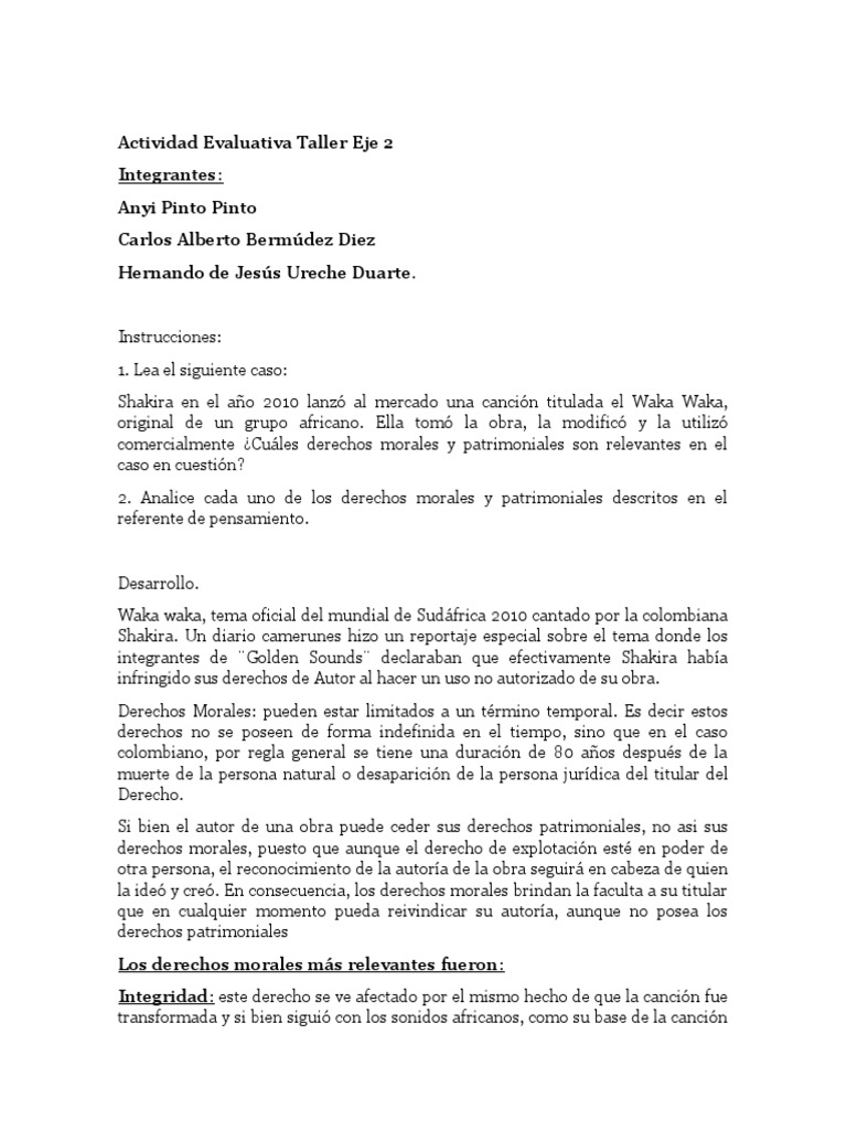 Actividad Evaluativa Taller Eje 2 | Descargar gratis PDF | Autor Actividad Evaluativa Taller Eje 2 | Descargar gratis PDF | Autor