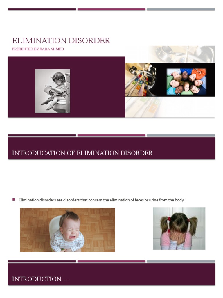 Elimination Disorder: Presented by Saba Ahmed | PDF | Nocturnal ...