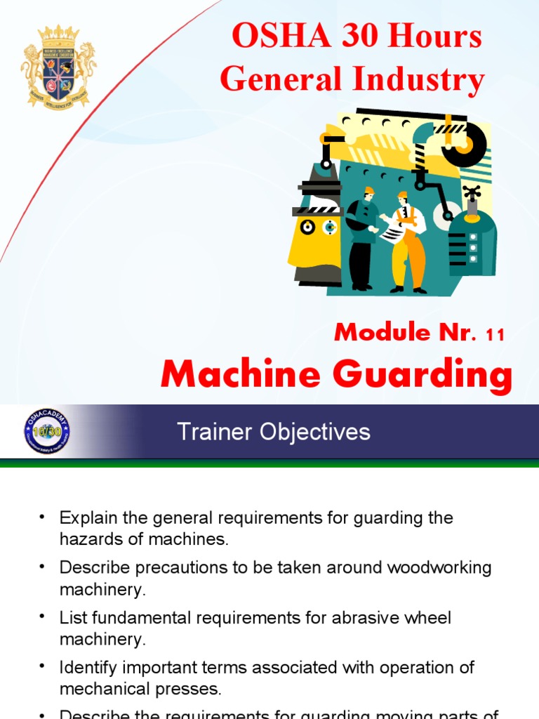 OSHA 30 Hours General Industry: Machine Guarding | PDF | Clutch ...