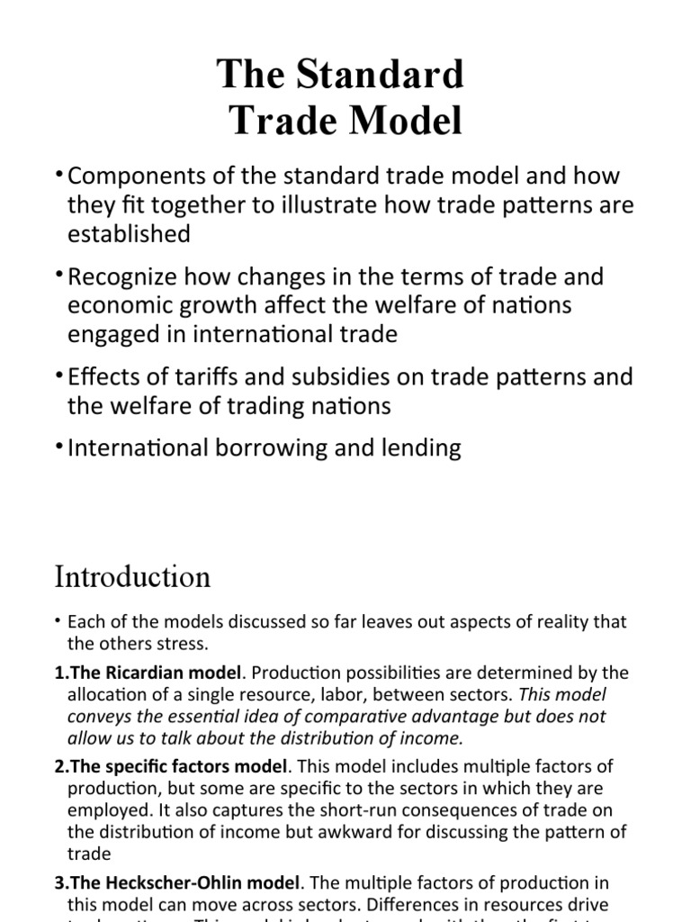 C06 The Standard Trade Model - Updated | PDF | Subsidy | Tariff