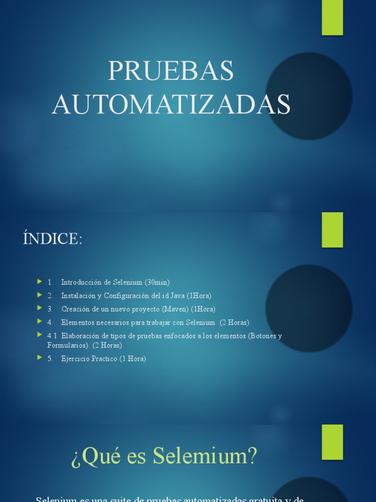 Capacitación Pruebas Automatizadas | PDF | Selenio (software) | Java (lenguaje de programación)