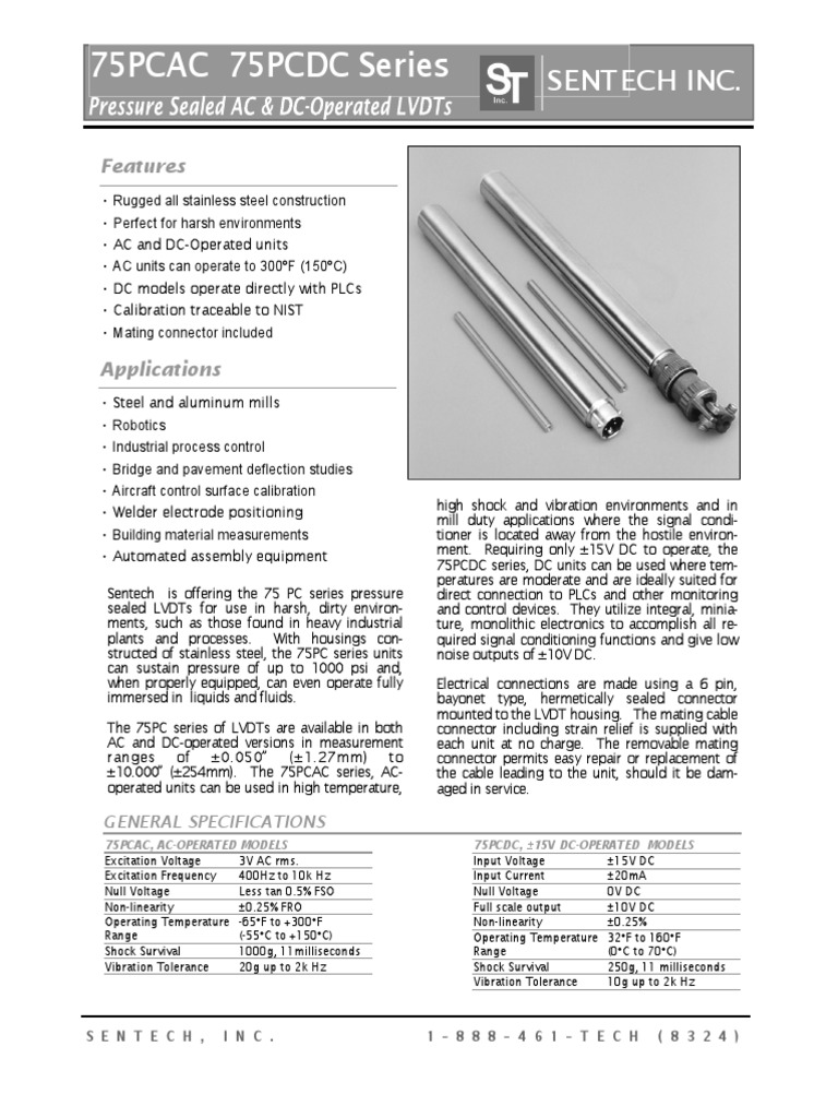 75PCAC 75PCDC Series: Sentech Inc | PDF | Electrical Connector ...