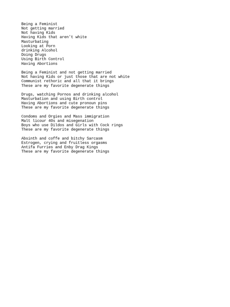 My Favourite Degenerate Things | PDF