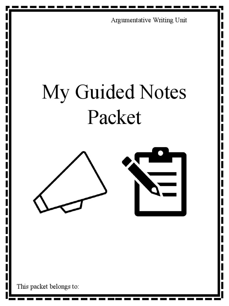 Guided Notes Packet - Argumentative Writing | Download Free PDF ...