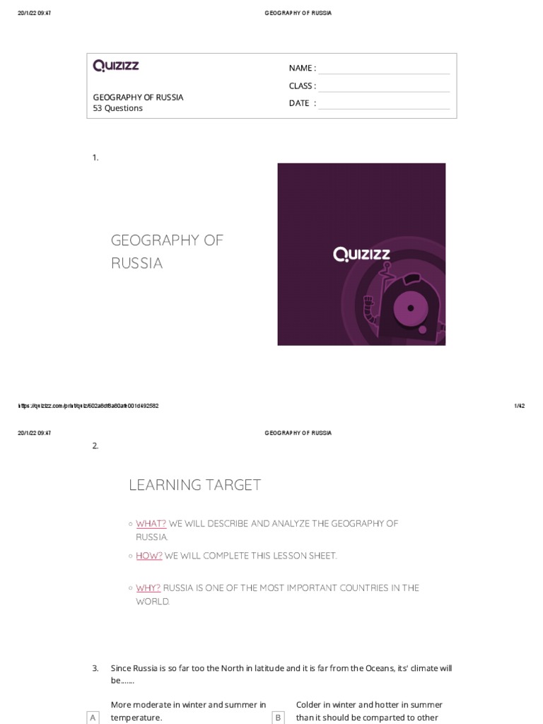 Geography of Russia | PDF | Russia | World Politics
