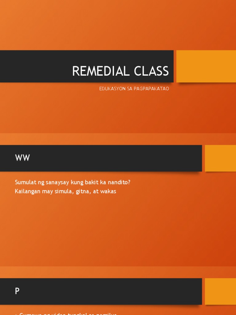 1st REMEDIAL CLASS | PDF