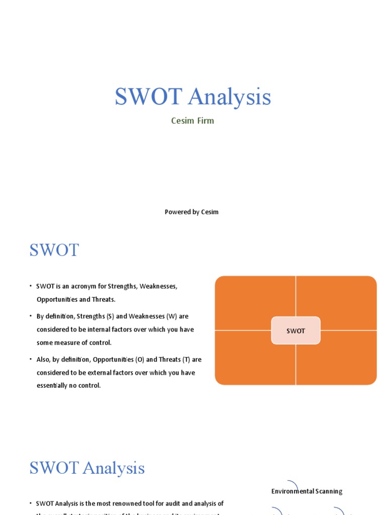 SWOT Analysis | PDF | Swot Analysis | Business