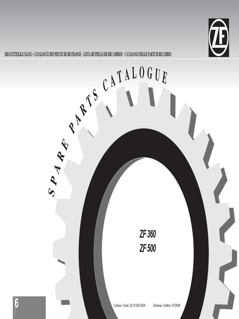 ZF360 - ZF500 Catalogo de Partes | PDF