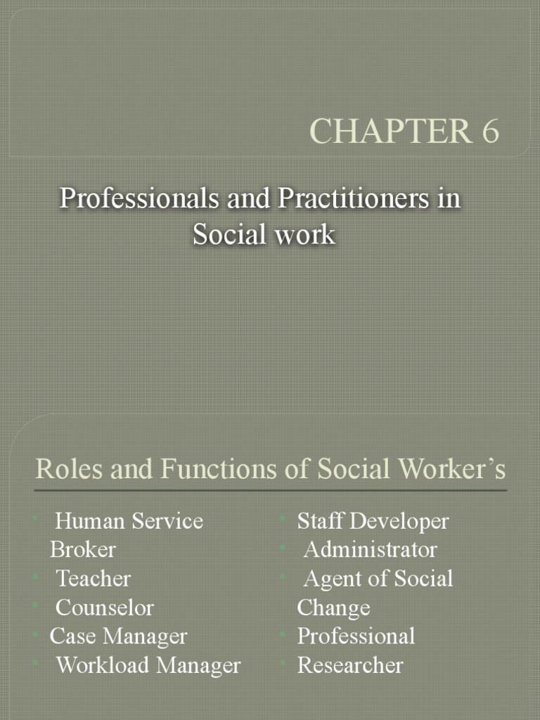 Roles and Functions of Social Workers | PDF | Social Work | Social ...