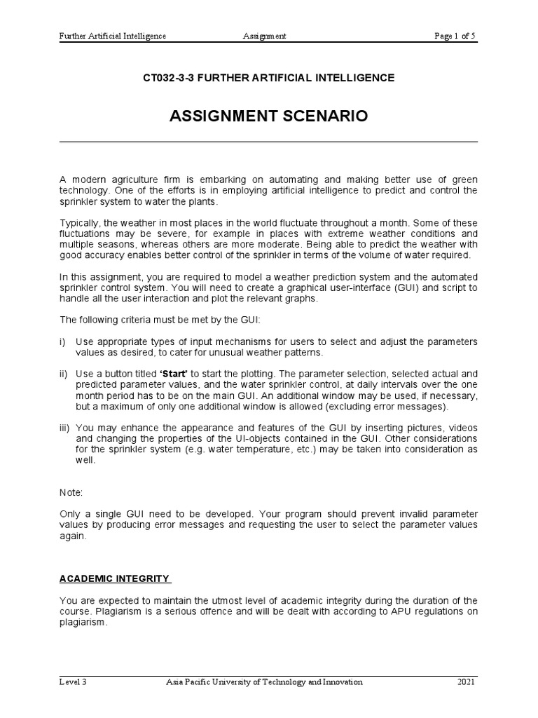 FAI - Assignment Sheet (Both Assignments) | PDF | Graphical User Interfaces | Artificial ...