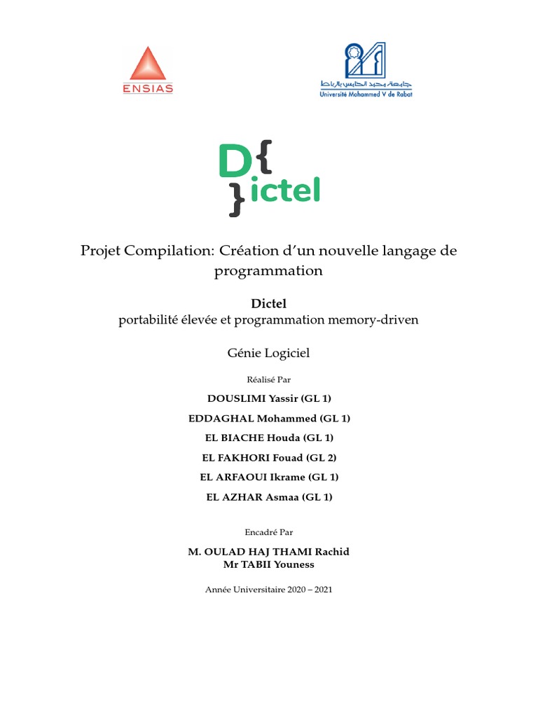 Rapport Compila | PDF | Langage de programmation | Programmation informatique