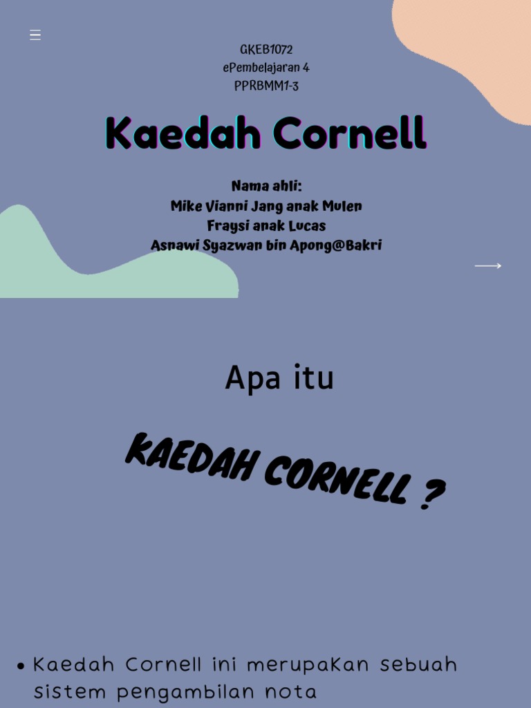 Kaedah Cornell | PDF