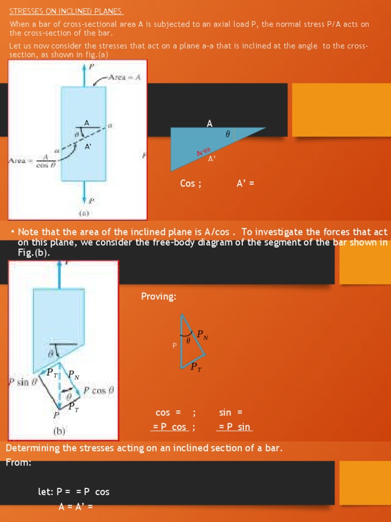 Stresses on Inclined Planes Explained | PDF | Stress (Mechanics ...