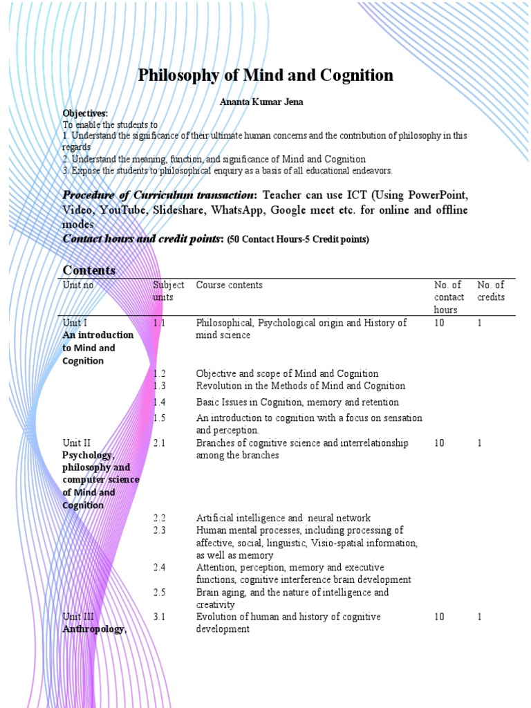 Philosophy of Mind and Cognition | PDF | Mind | Cognition