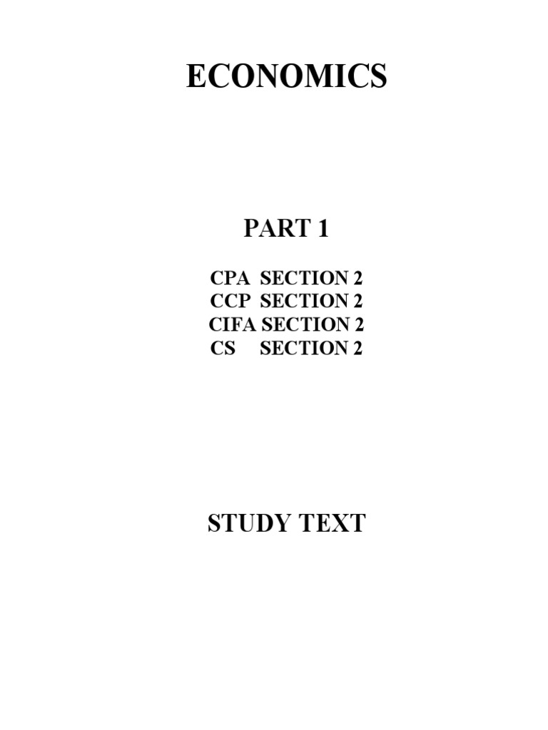 CPA ECONOMICS SECTION 2 | PDF | Economics | Supply (Economics)