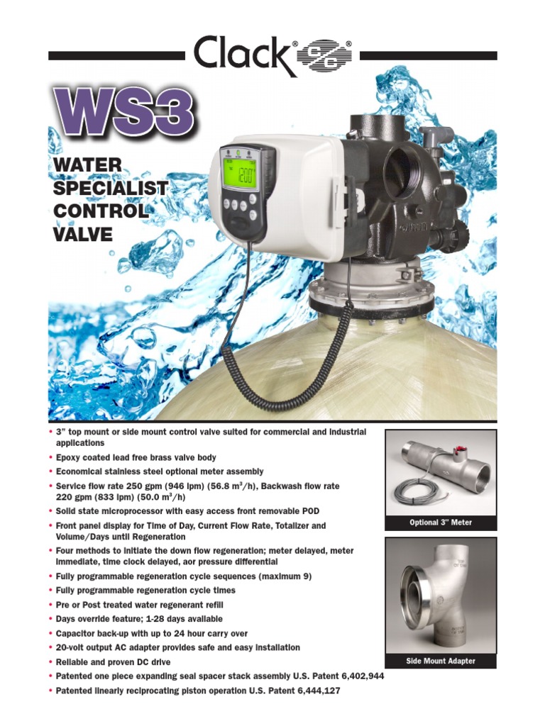 Clack WS3 | PDF | Flow Measurement | Valve