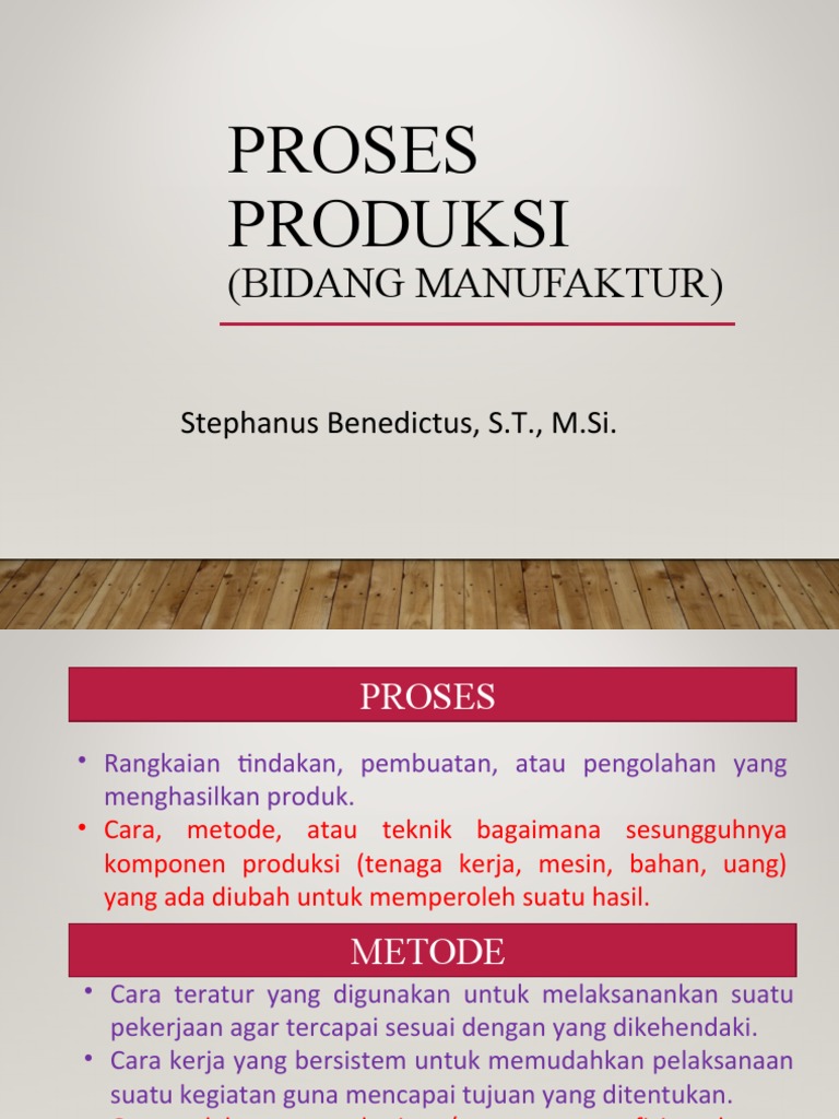 Proses Manufaktur | PDF