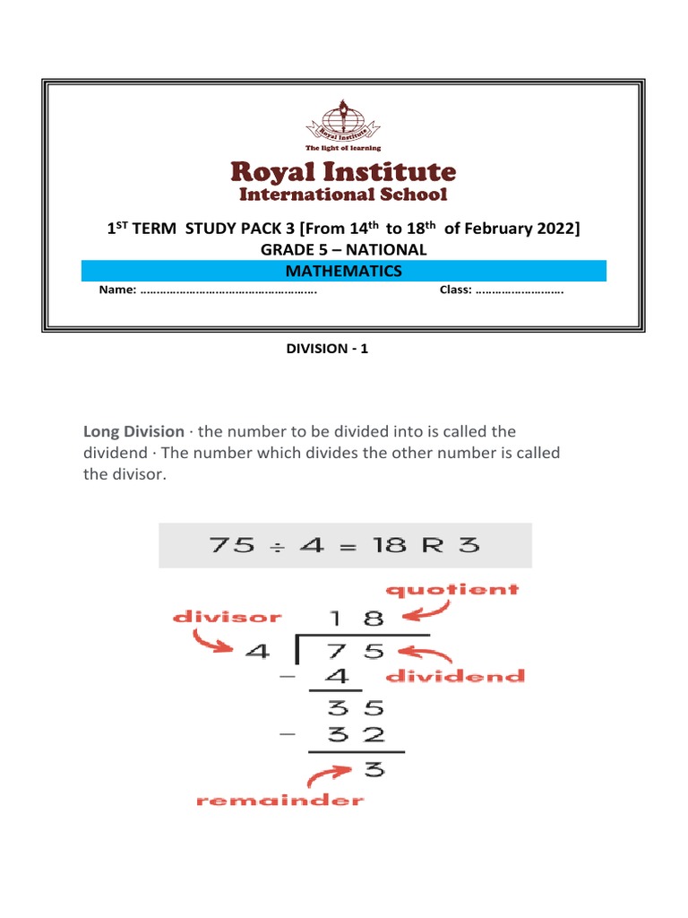 Maths Study Pack 3 Length | PDF
