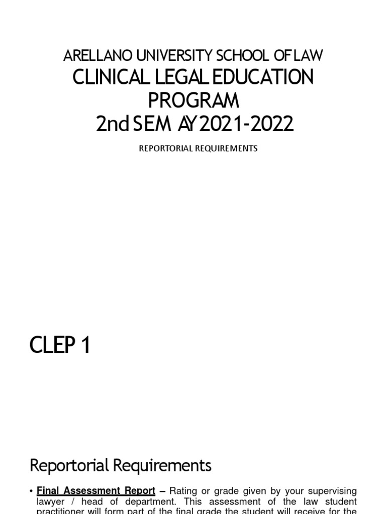 CLEP Report Submission Guide | PDF