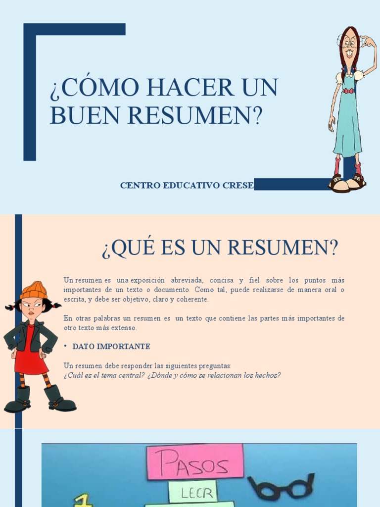 Como Hacer Un Buen Resumen | PDF