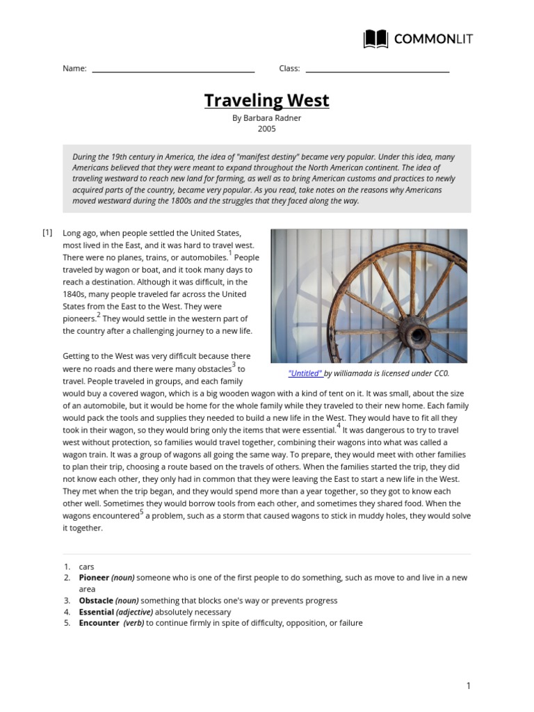 Traveling West | PDF