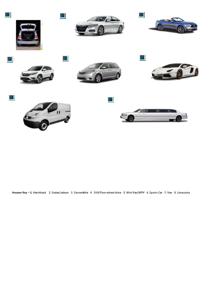 Vehicle Type Picture Match | PDF