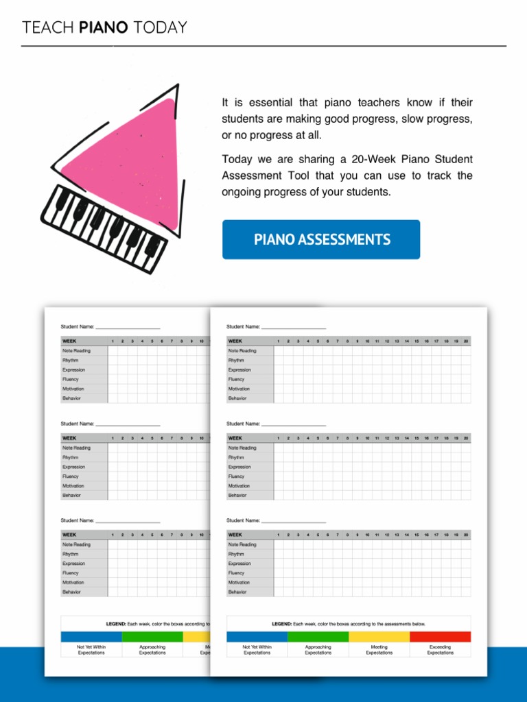 20 Week Piano Assessment | PDF | Psychological Theories | Cognition