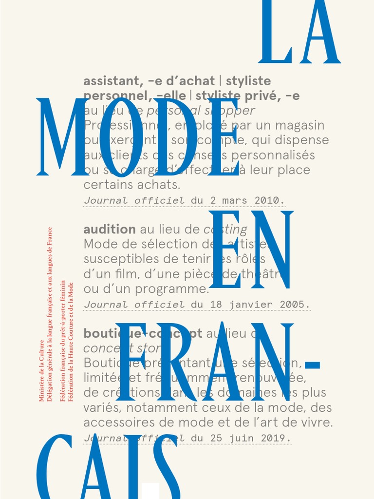 La Mode en Français : Vocabulaire | PDF | Mode | Commerce de détail