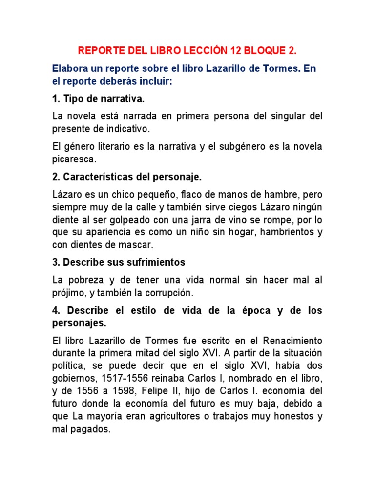 Reporte Del Libro | PDF | Ficción general