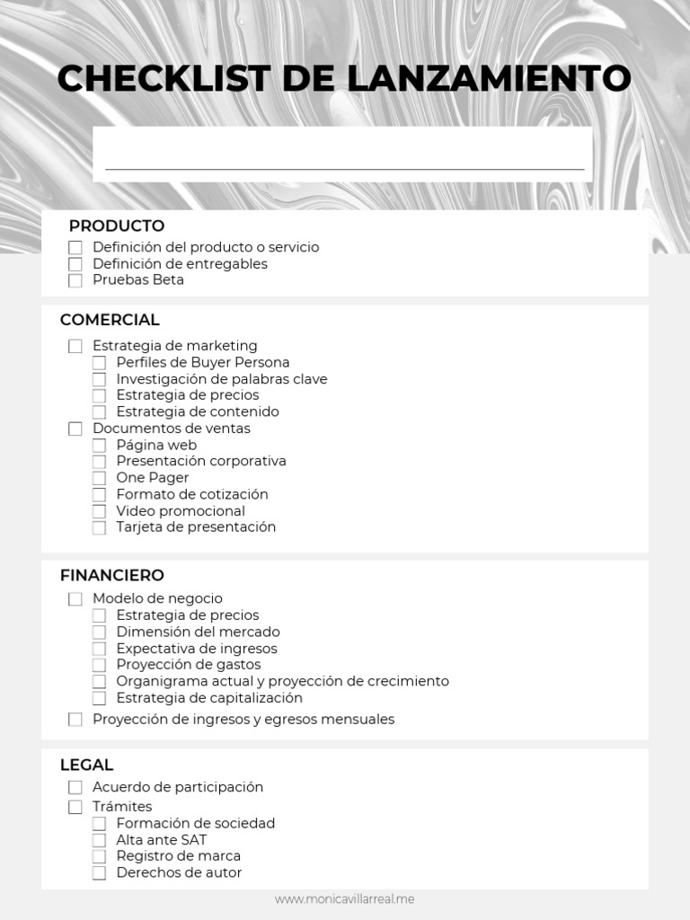 Checklist de Lanzamiento de Producto | PDF