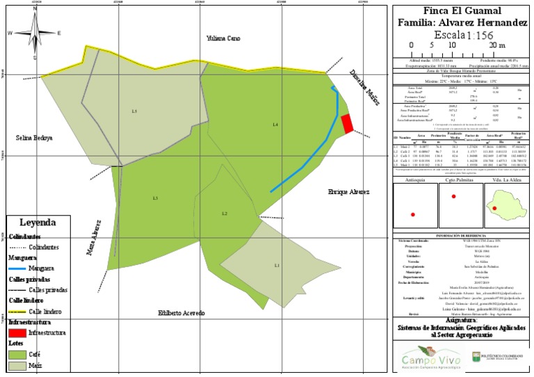 Plano Agricola Finca A1 | PDF | Geografía | Física Aplicada e ...