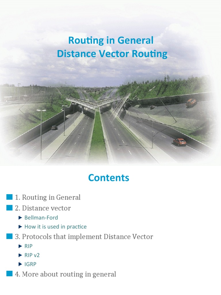 Routing in General Distance Vector Routing | PDF | Routing | Computer ...