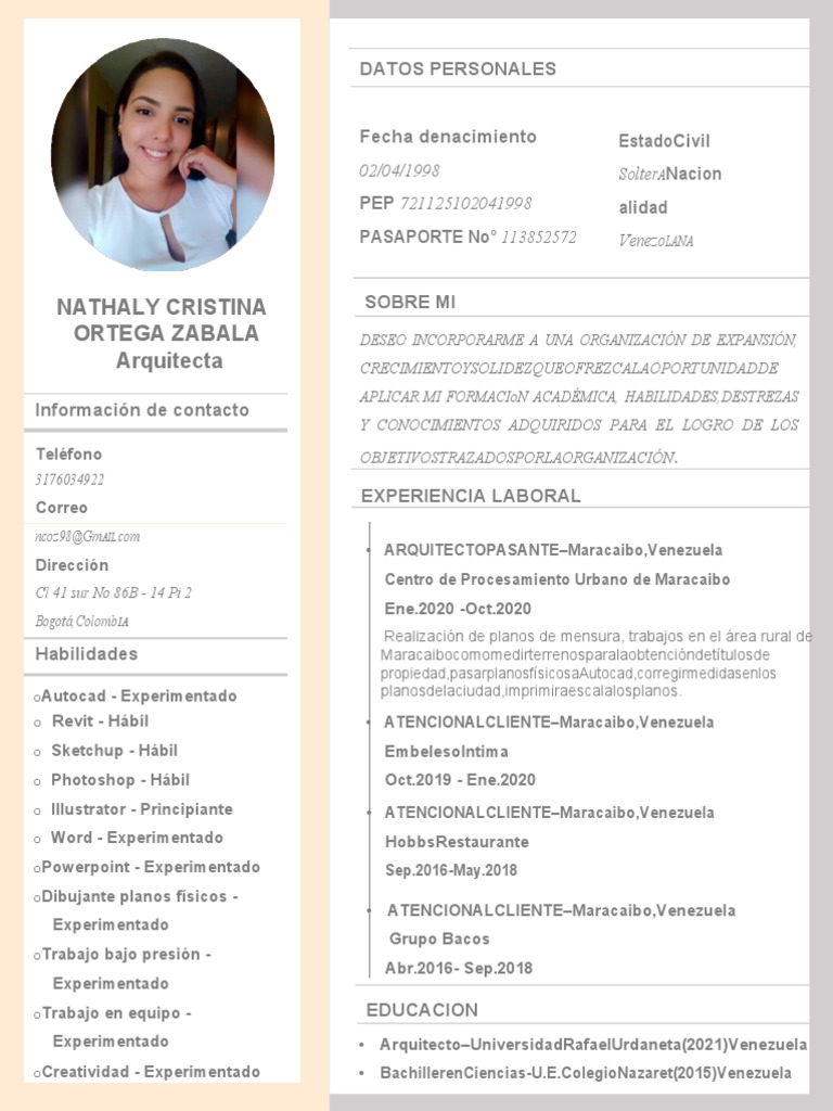 CV Nathaly o Word | PDF