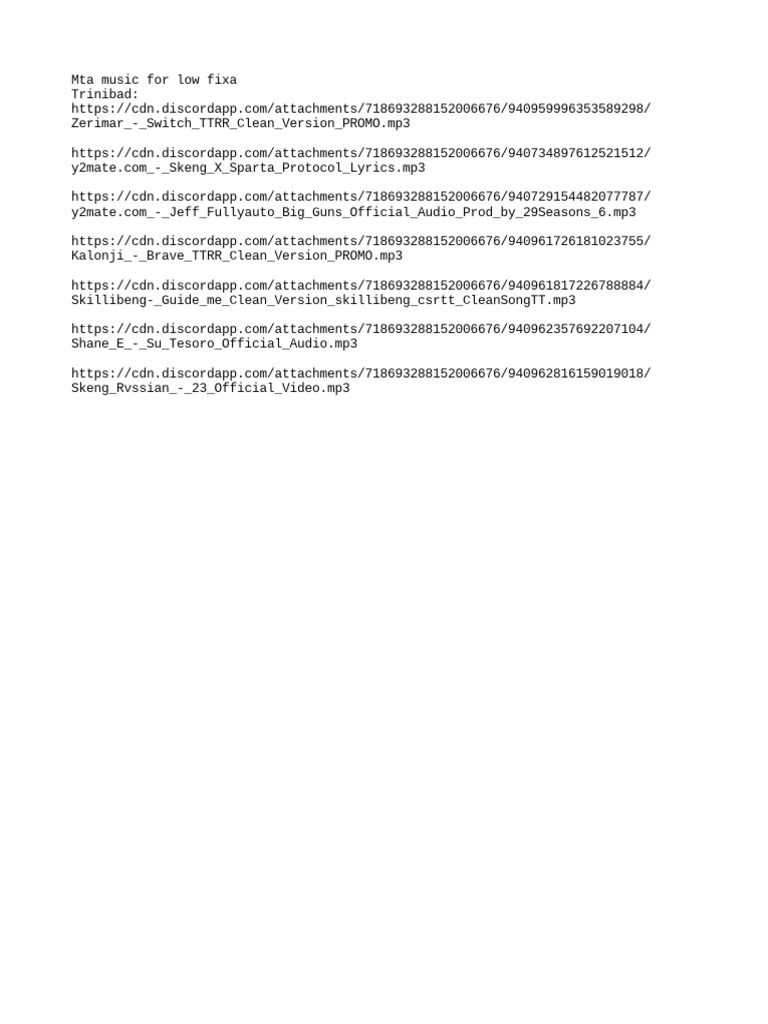 Mta Music For Low Fixa | PDF