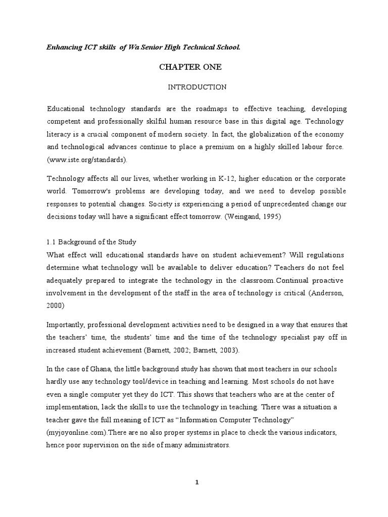 Enhancing ICT Skills in Wa Senior High Technical School | PDF | Career & Growth | Social Science