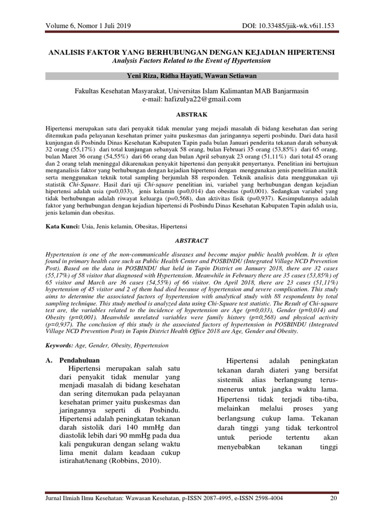 Analisis Faktor Yang Berhubungan Dengan Kejadian | PDF | Pengembangan Diri | Kesehatan Holistik