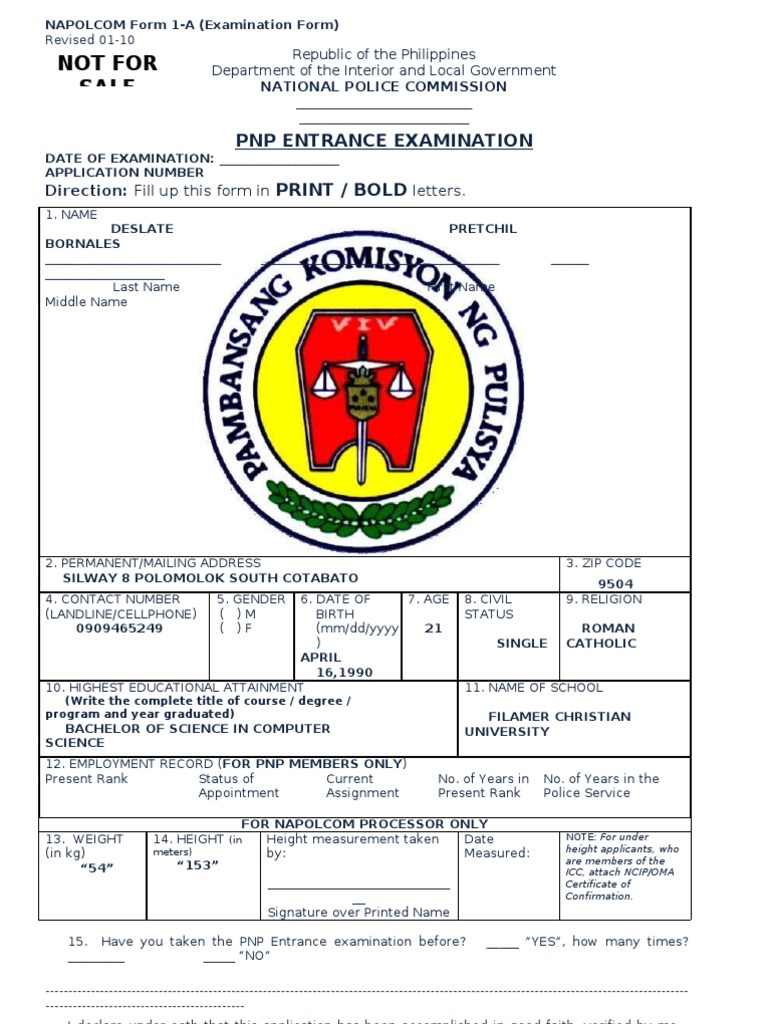 Entrance Form | PDF | Social Institutions | Social Science
