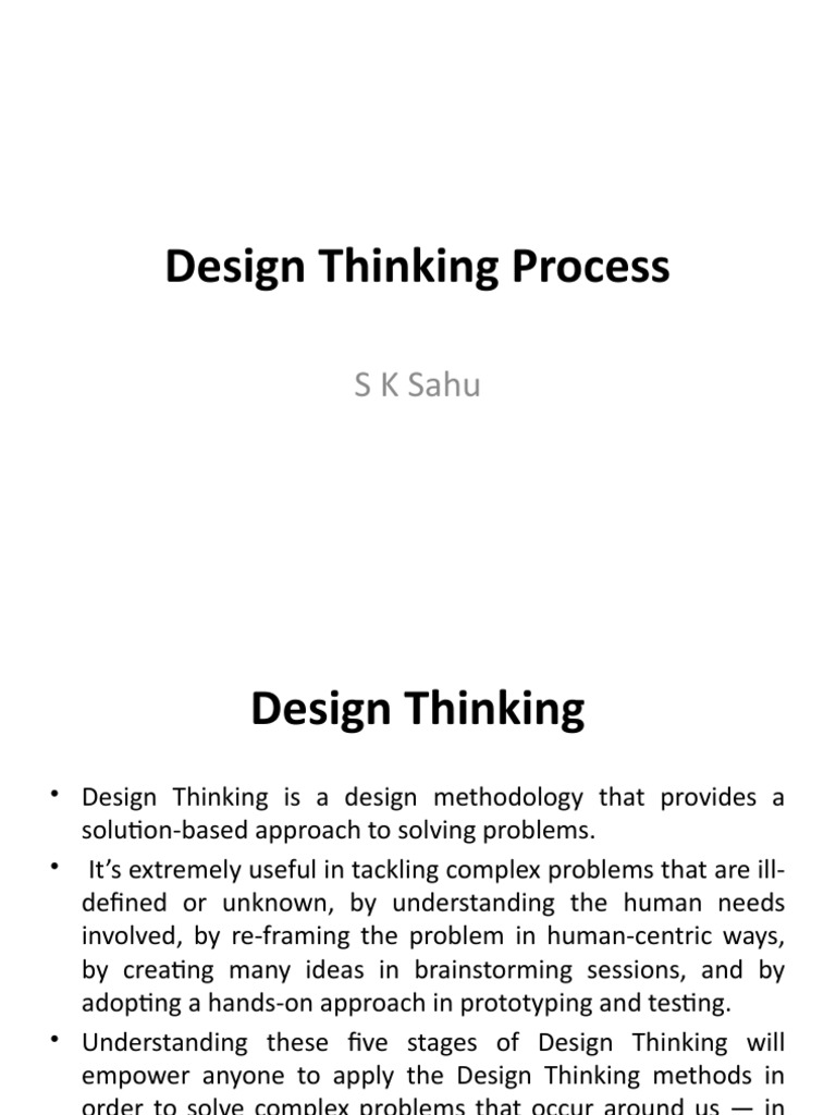 Design Thinking Process: Sksahu | PDF | Design Thinking | Design