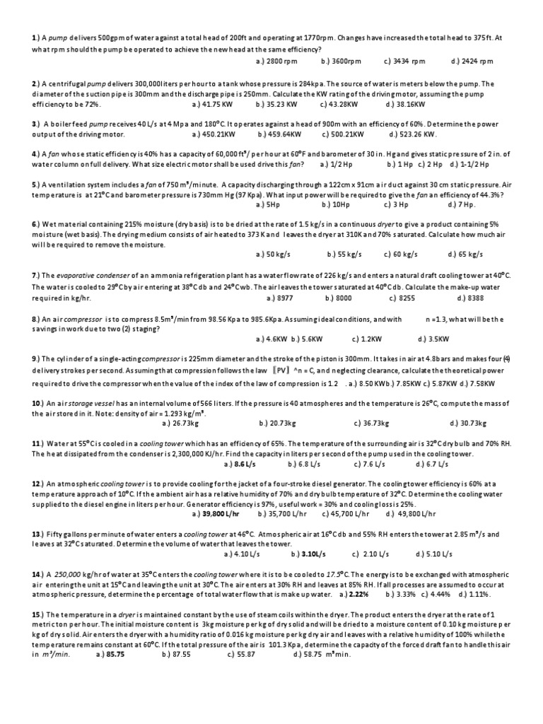 IPE Finals | PDF | Combustion | Humidity
