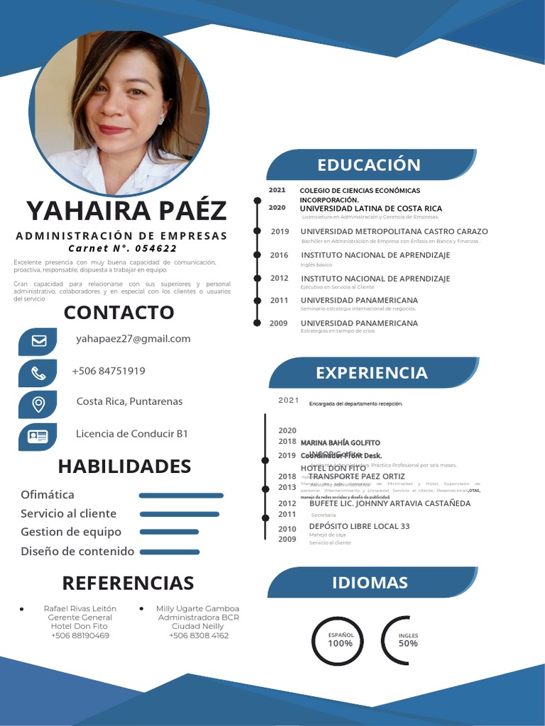 Curriculum Yahaira Paez O. 2022 | PDF | Economias | Business
