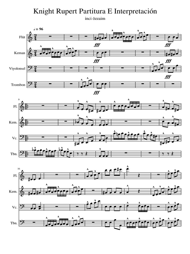 Knight Rupert Partitura E Interpretación: Inci Özzaim | PDF