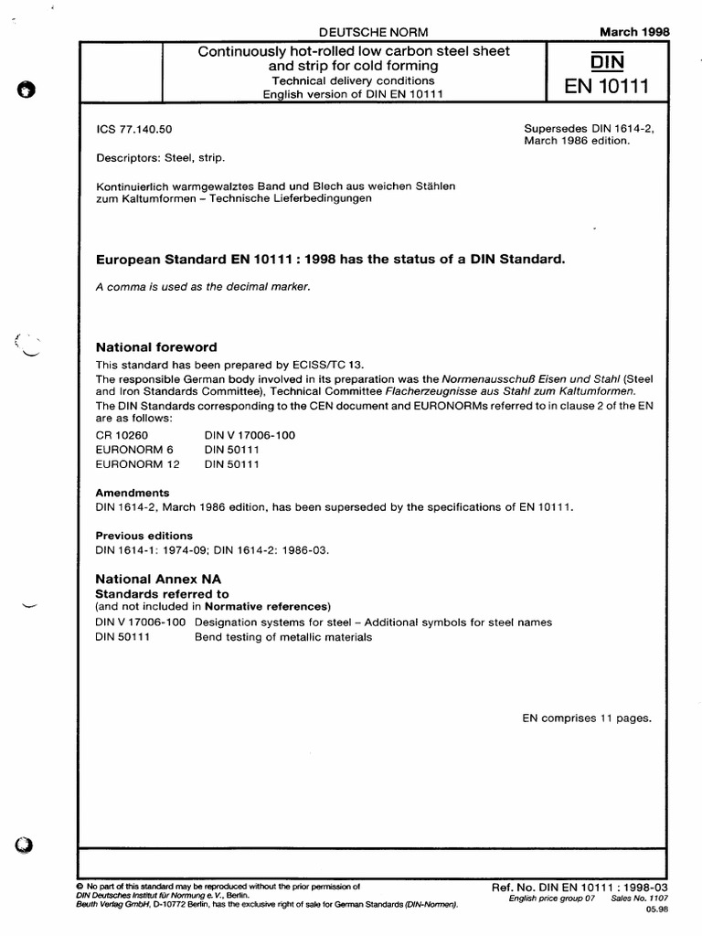 Din en 10111 | PDF
