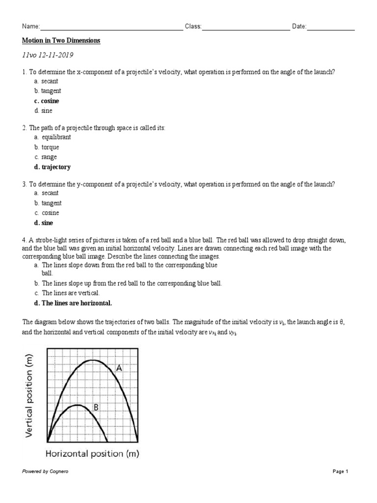 Motion in Two Dimensions | PDF | Geometry | Mechanics