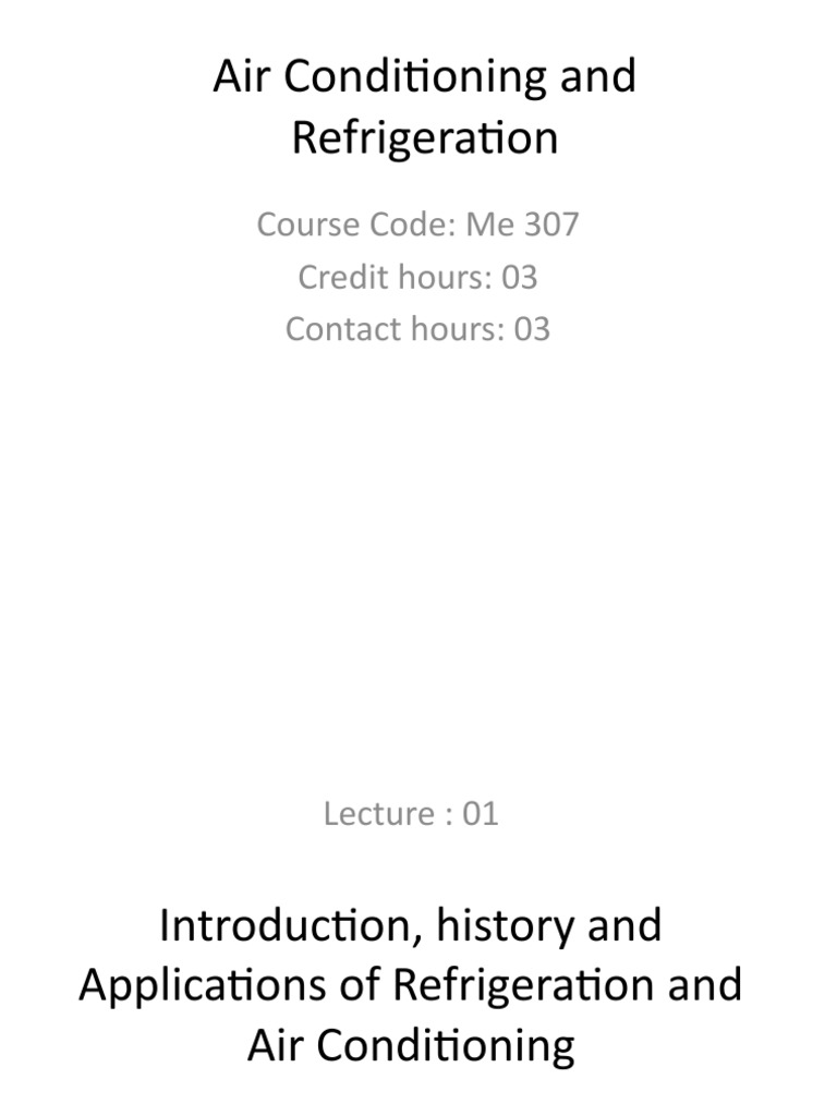 Air Conditioning Theory Lecture 1 Kaleem | PDF | Air Conditioning ...