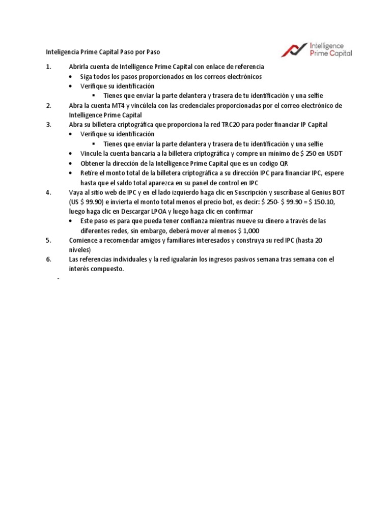 Intelligence Prime Capital Spa | PDF