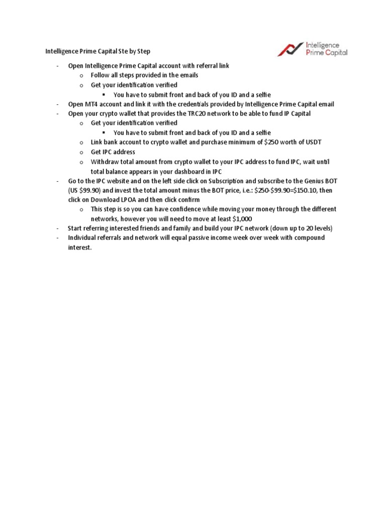 Intelligence Prime Capital Step by Step | PDF