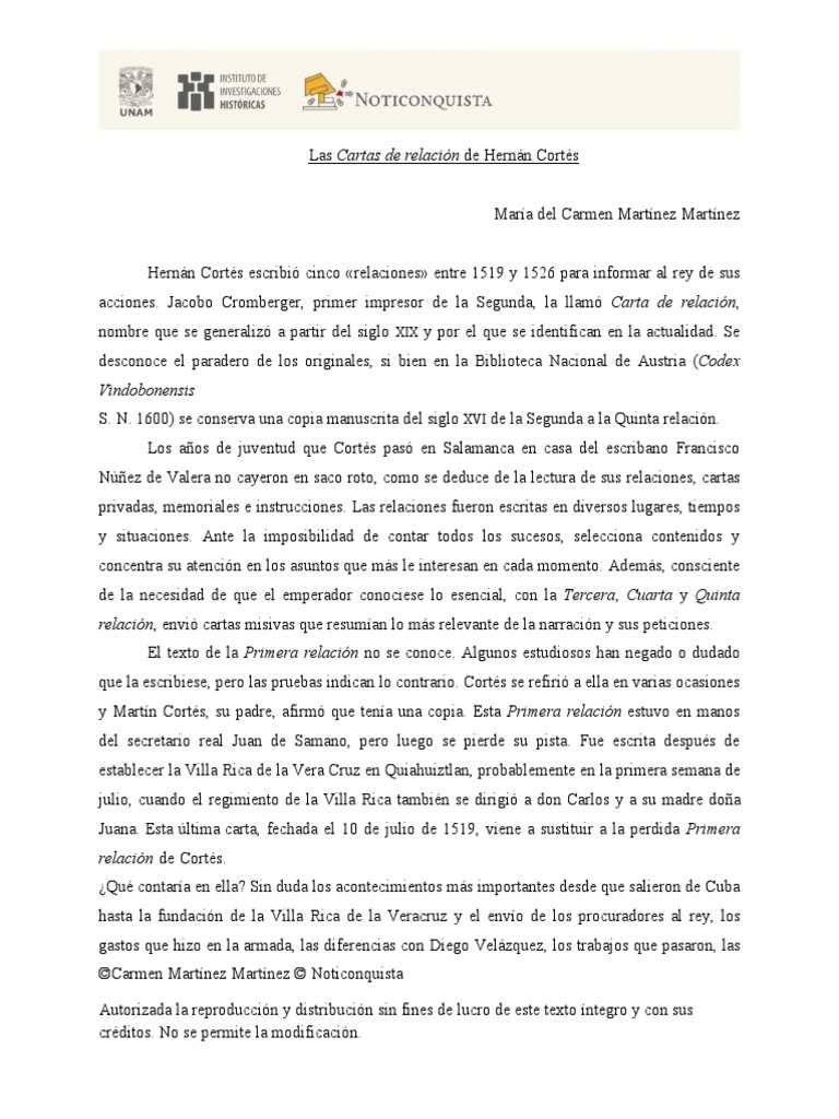 Analisis de Las Cartas de Hernan Cortes | Descargar gratis PDF | Hernán ...