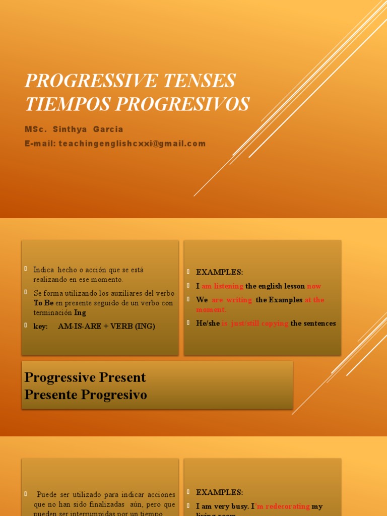 Progressive Tenses | PDF